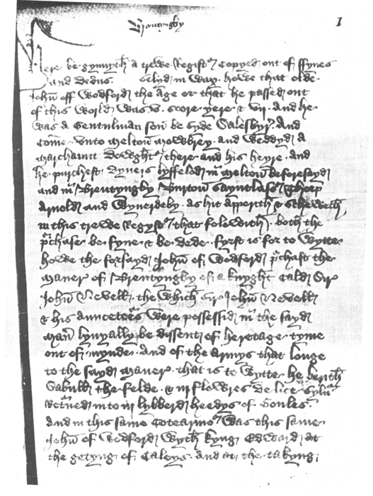 Cartulary :: The-woodforde-story